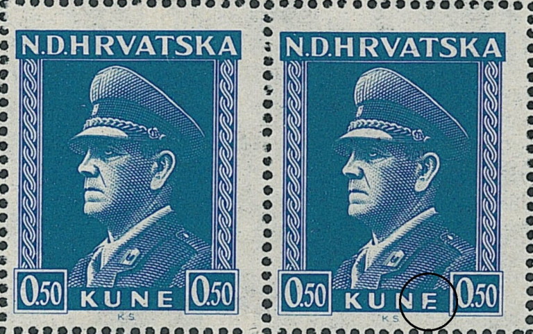 Philately of Croatia: Varieties of Postage Stamps depicting Ante ...