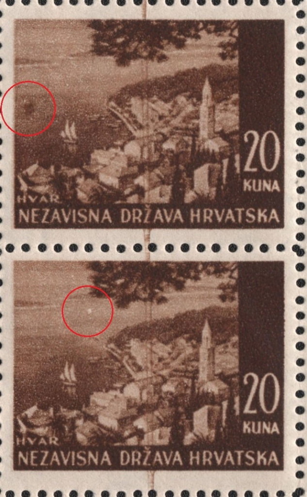 Croatia, varieties of postage stamps, 20 kuna – Hvar – World Stamps Project