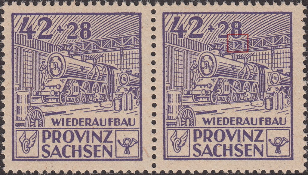 Germany-Saxony-Province-1946-Wiederaufbau-stamp-42-plate-flaw-VIII ...